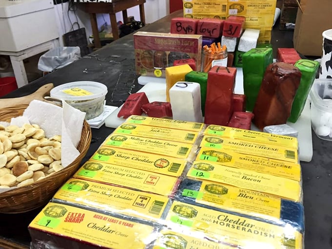 Cheese, glorious cheese! From mild to wild, this spread is like a delicious game of flavor roulette. Bet you can't try just one!