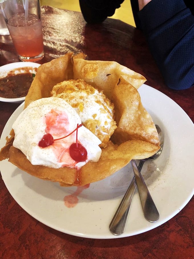 The grand finale! This dessert is like a hug for your taste buds &ndash; warm, comforting, and gone too soon.