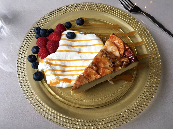 A dessert that's dressed to impress! This sweet finale is like the culinary equivalent of a standing ovation &ndash; rich, colorful, and utterly satisfying.