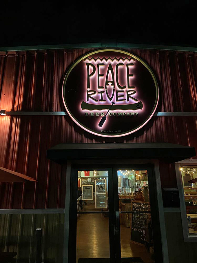 As the sun sets, Peace River Beer Company lights up like a beacon for beer lovers and foodies alike. It's dinner and a show, Florida style! 
