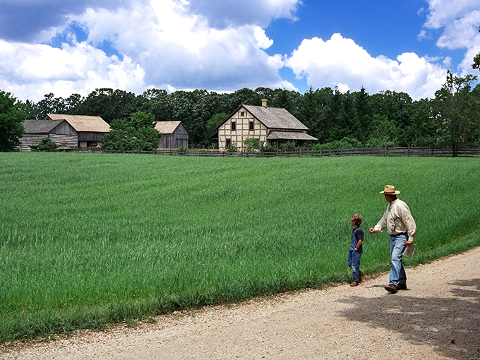 Fields of dreams (and probably a lot of hard work). This picturesque scene captures the essence of Wisconsin's farming heritage.