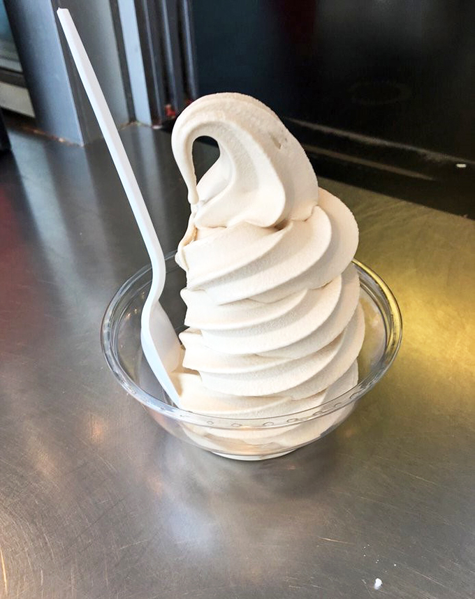 The Everest of ice cream! Al's soft serve is a towering achievement in dairy engineering. Climb it with your spoon!