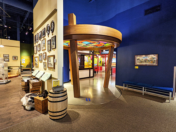A meat lover's Disneyland! This interior shot captures the essence of the SPAM Museum&mdash;educational, entertaining, and deliciously quirky.
