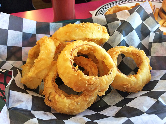 Onion ring rodeo: Saddle up for a crispy, golden lasso of flavor. These rings are so good, they'll make you cry (in a good way).