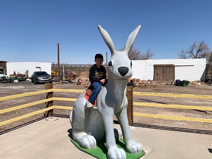 Hop aboard the most famous rabbit since Thumper! This giant jackrabbit is the ultimate Route 66 photo op.