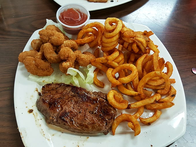 A steak dinner that's ready for its close-up. Surrounded by crispy sides, this main act is stealing the show and our hearts.