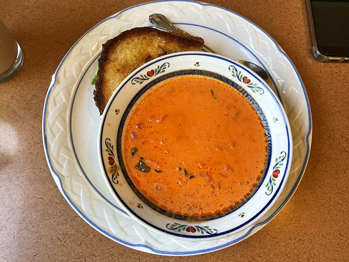 Soup-er delicious! This tomato bisque looks so comforting, it could probably solve world peace &ndash; or at least cure a case of the Mondays.