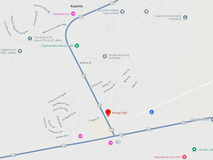 16 amigo cafe map