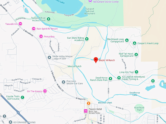 16 blazin' m ranch map