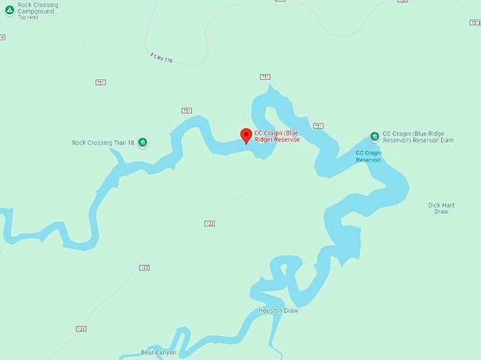 16 c.c. cragin (blue ridge) reservoir map