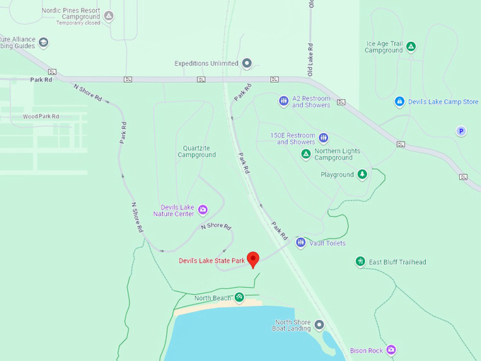 16 devil's lake state park map