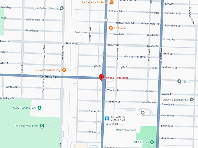 16. havana restaurant map