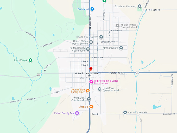 16 lewistown, illinois map