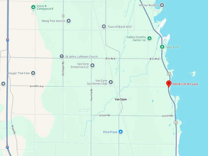 16. Wendt's On the Lake map