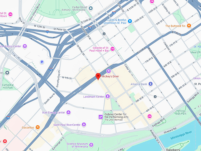 16 mickey's diner map