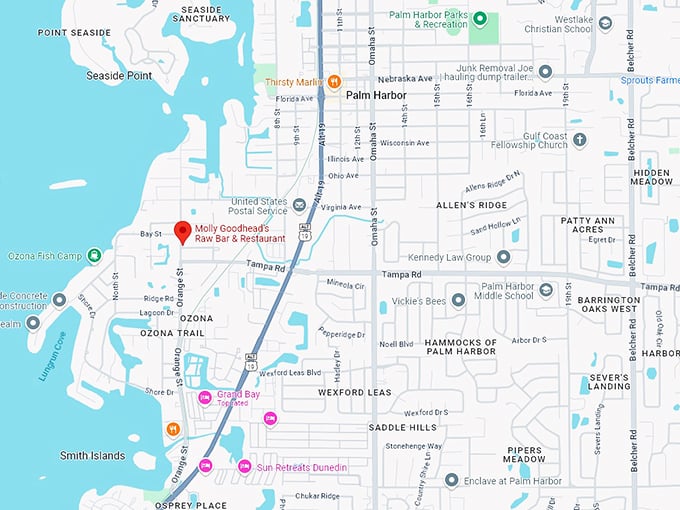 16 molly goodhead's raw bar & restaurant map