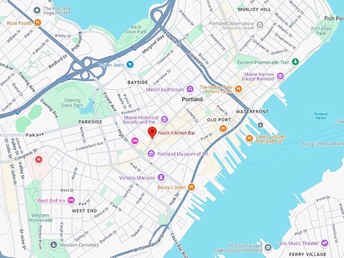 16 nosh kitchen bar map