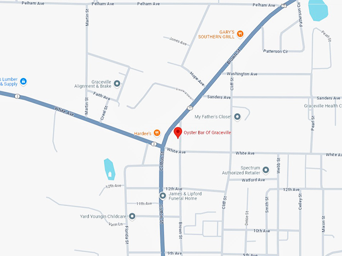 16 oyster bar of graceville map