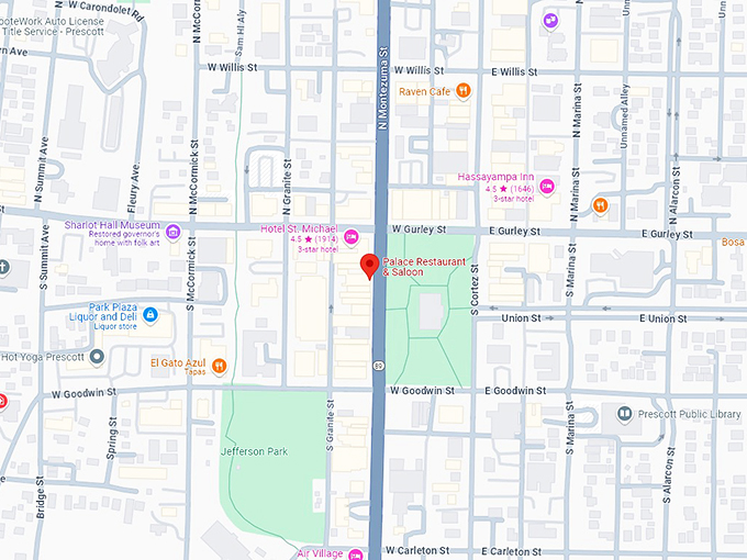 16 palace restaurant & saloon map