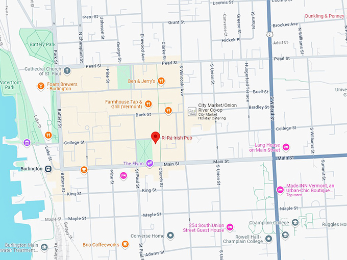 16 r&iacute; r&aacute; irish pub map