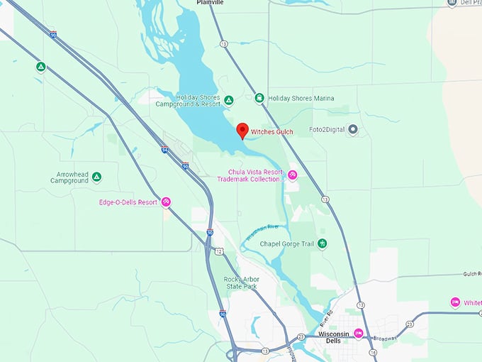 16 witches gulch map