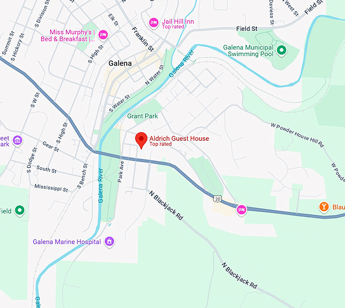 16. aldrich guest house map