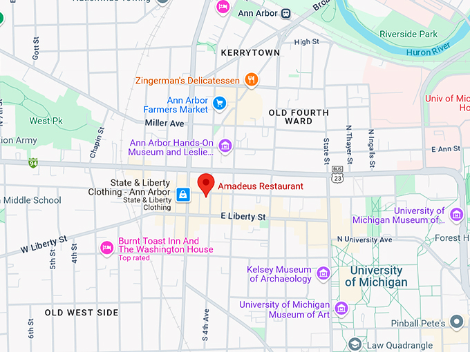 16. amadeus restaurant map