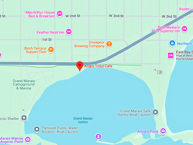 16. angry trout cafe map