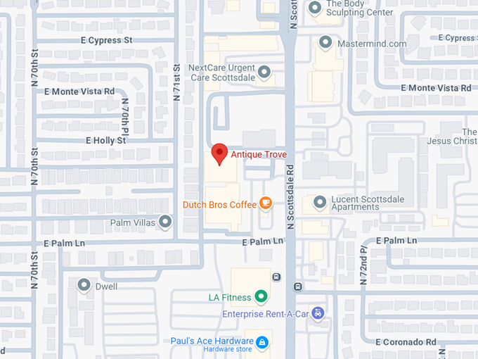 16. antique trove map