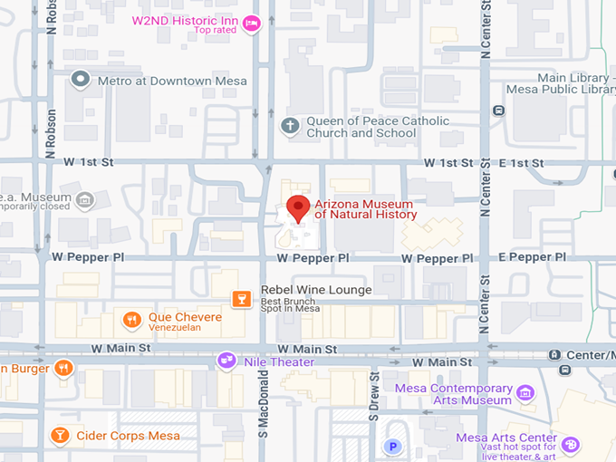 16. arizona museum of natural history map
