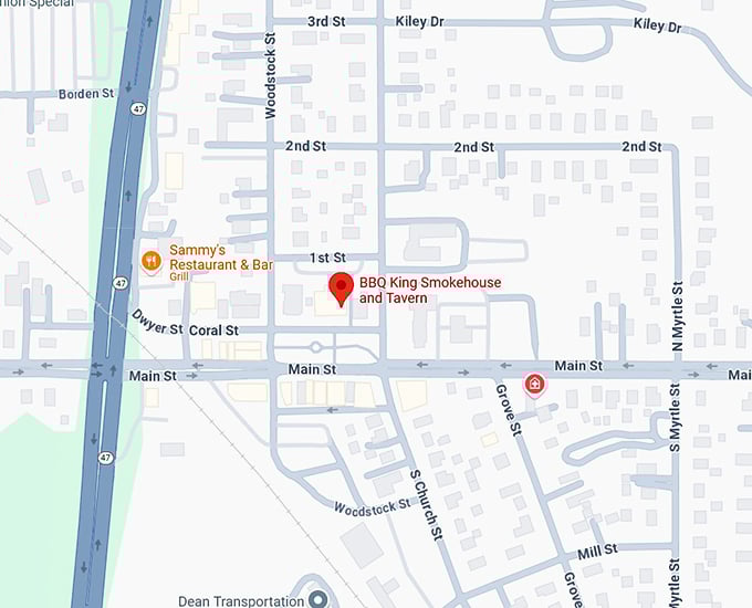 16. bbq king smokehouse and tavern map