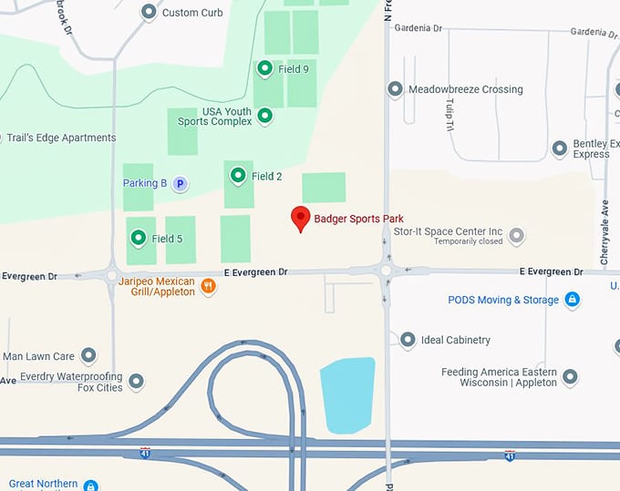 16. badger sports park map