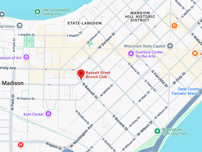 16. bassett street brunch club map