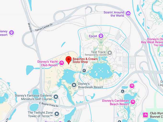 16. beaches & cream soda shop map