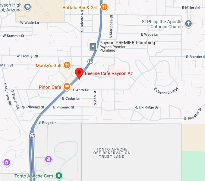 16. beeline cafe payson az map