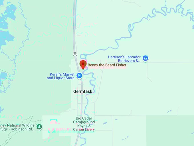 16. benny the beard fisher map