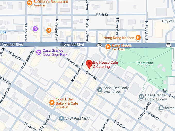 16. big house cafe & catering map