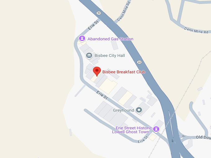 16. bisbee breakfast club map