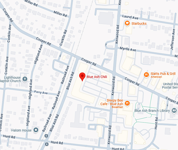 16. blue ash chili map