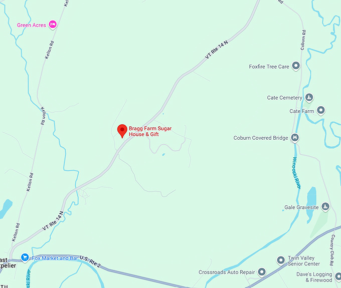 16. bragg farm sugar house & gift map