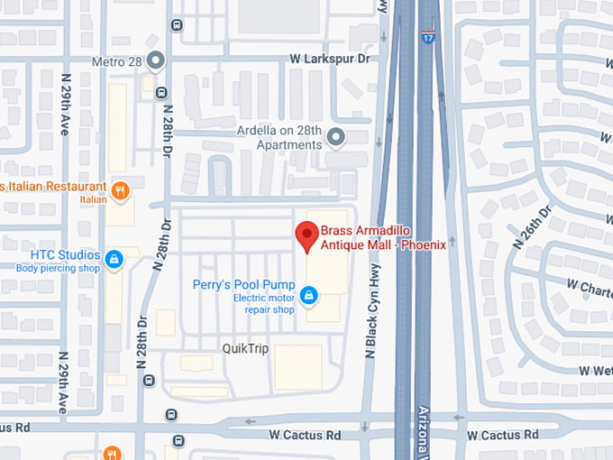 16. brass armadillo antique mall phoenix map
