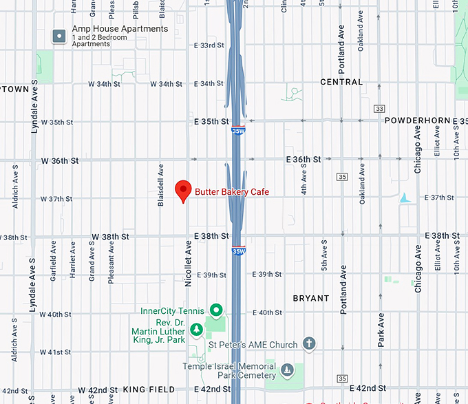 16. butter bakery cafe map