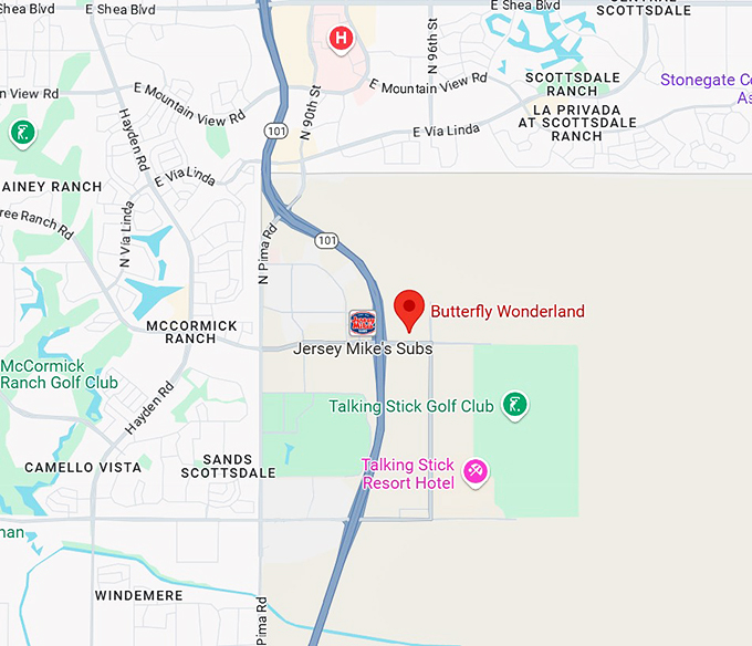 16. butterfly wonderland map