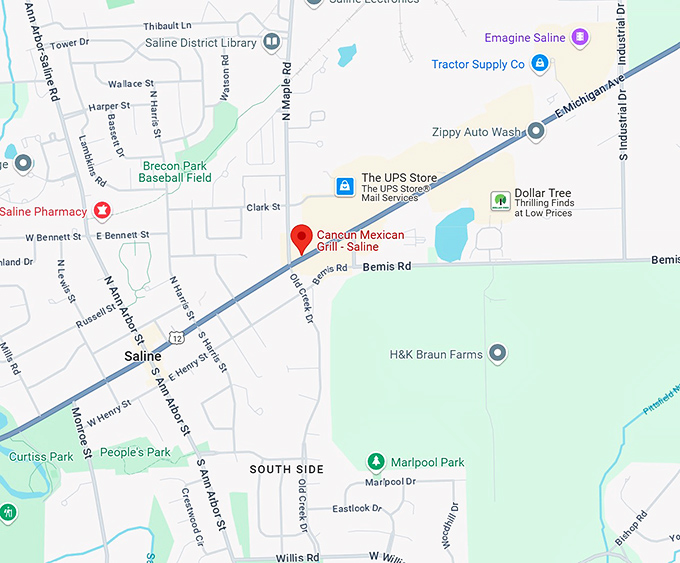 16. cancun mexican grill saline map