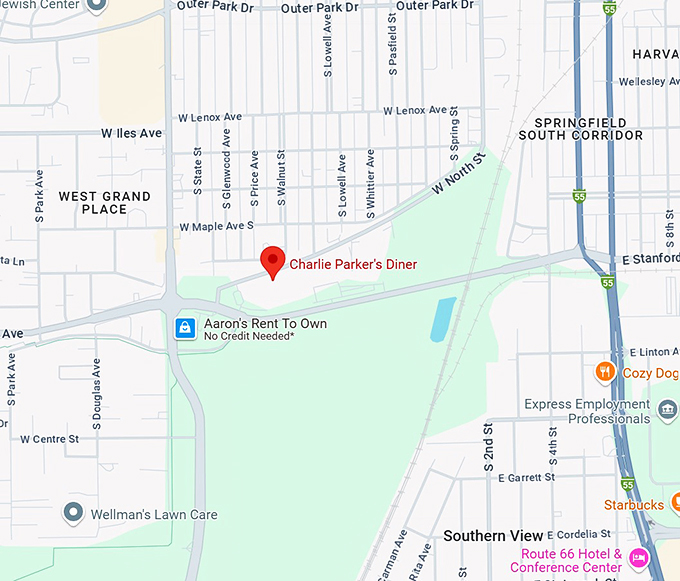 16. charlie parker's diner map