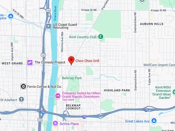 16. choo choo grill map