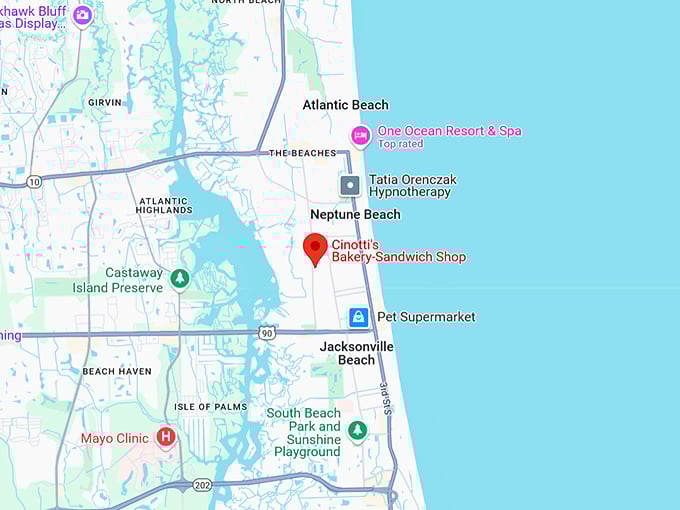 16. cinotti's bakery sandwich shop map