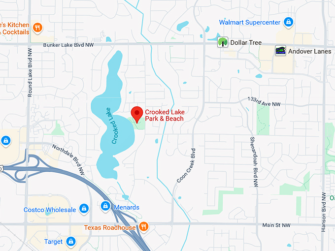 16. crooked lake park & beach map