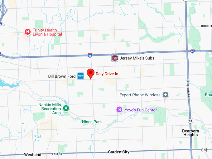 16. daly drive in map