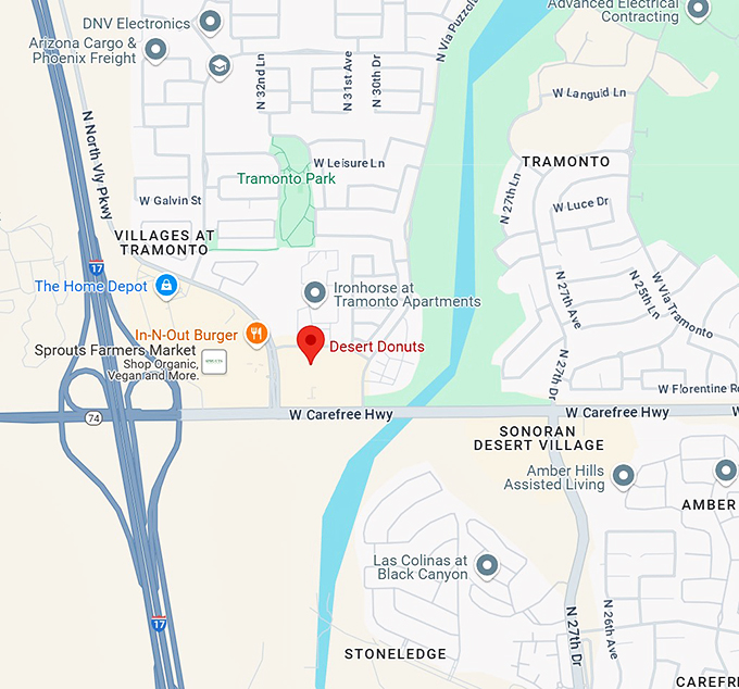 16. desert donuts map